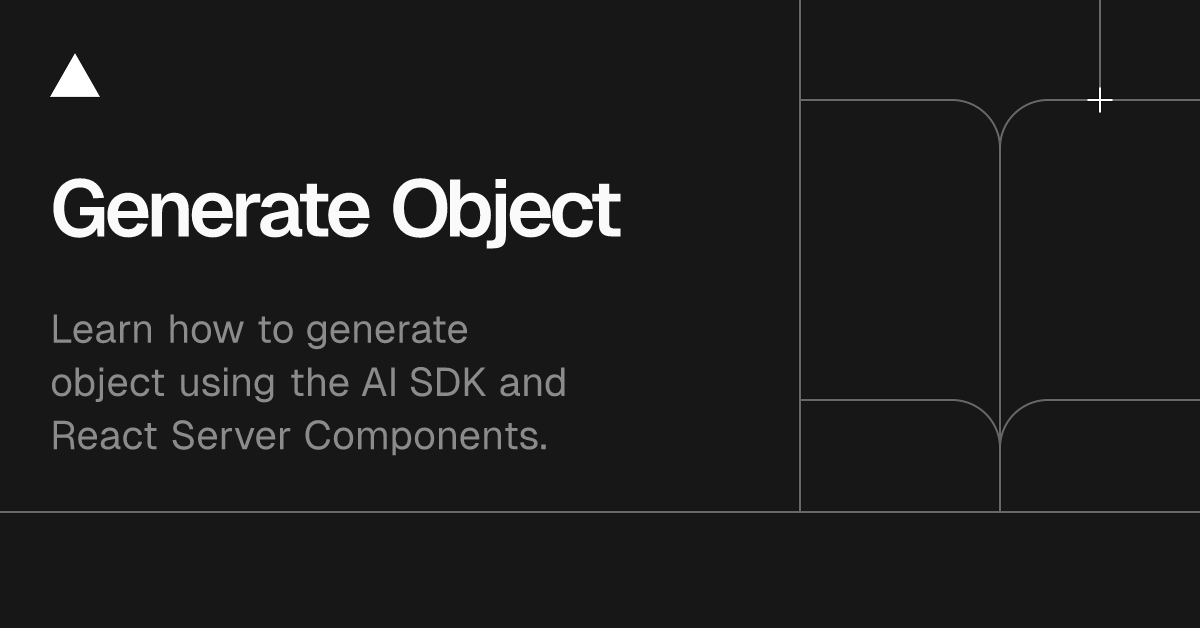 React Server Components: Generate Object