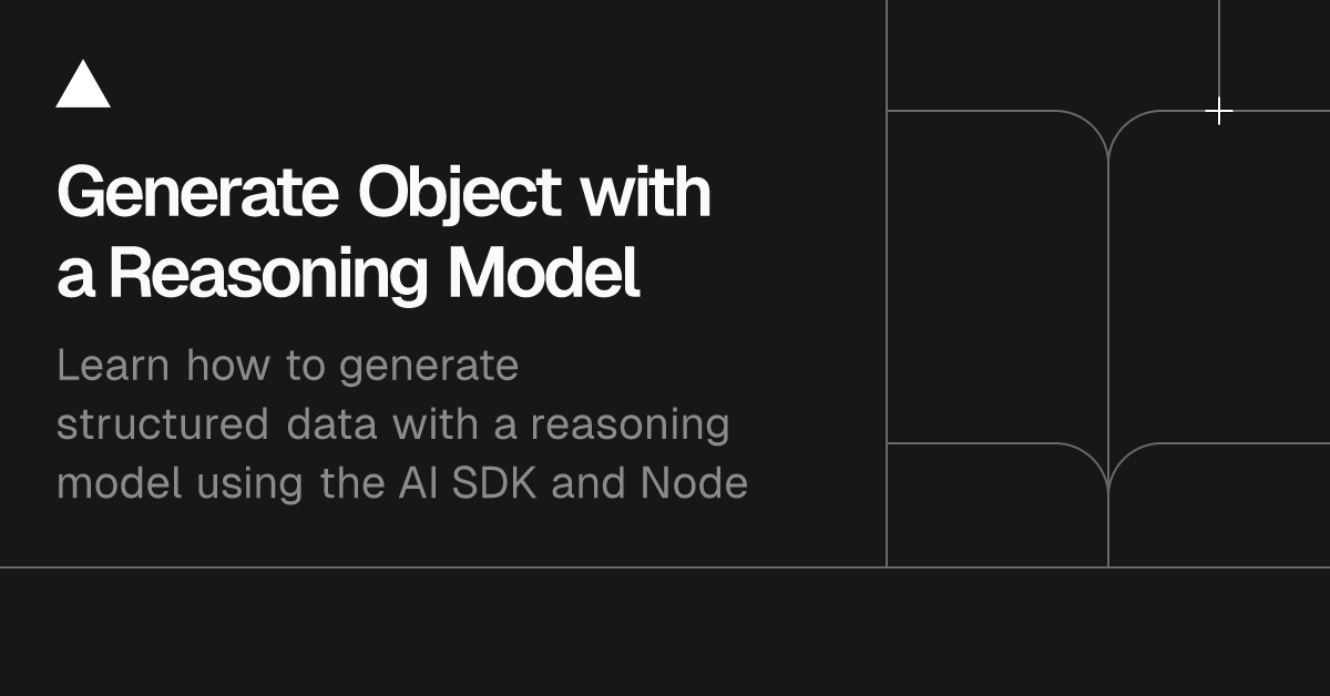 Node: Generate Object with a Reasoning Model