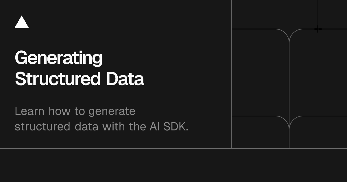 AI SDK Core: Generating Structured Data