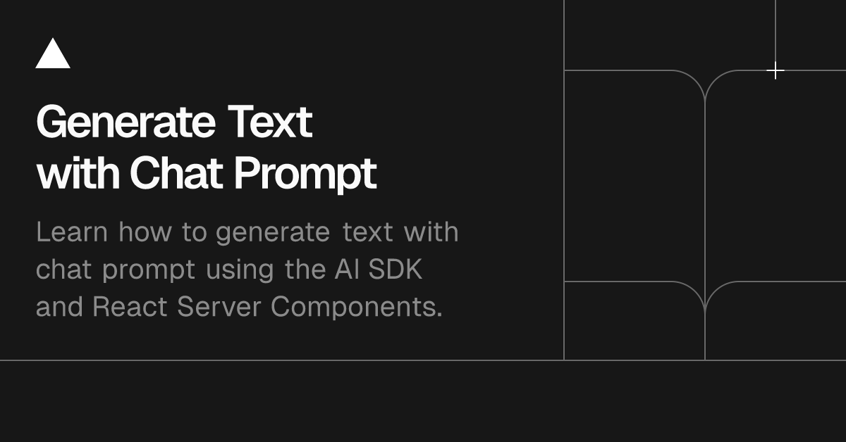 React Server Components: Generate Text with Chat Prompt