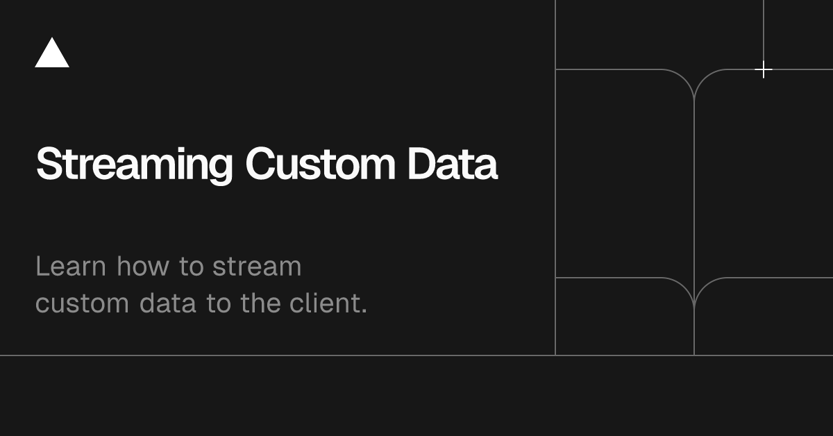AI SDK UI: Streaming Custom Data