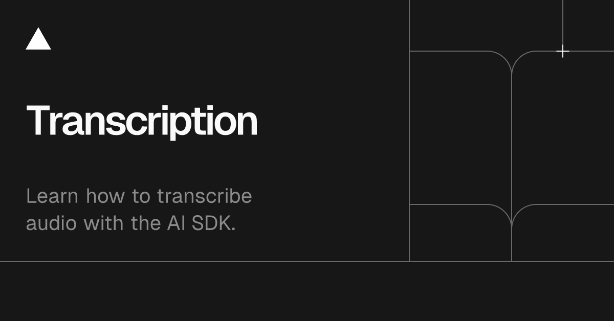 AI SDK Core: Transcription