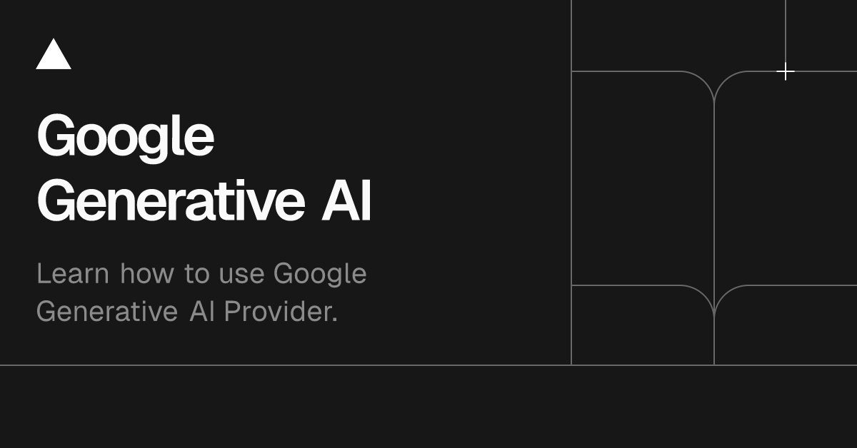 AI SDK Providers: Google Generative AI