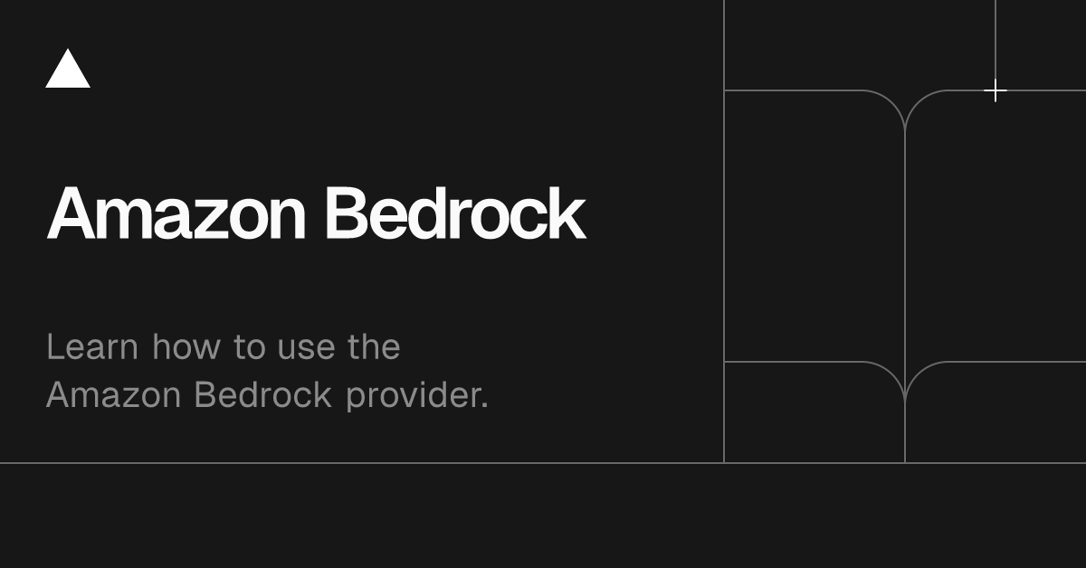 AI SDK Providers: Amazon Bedrock