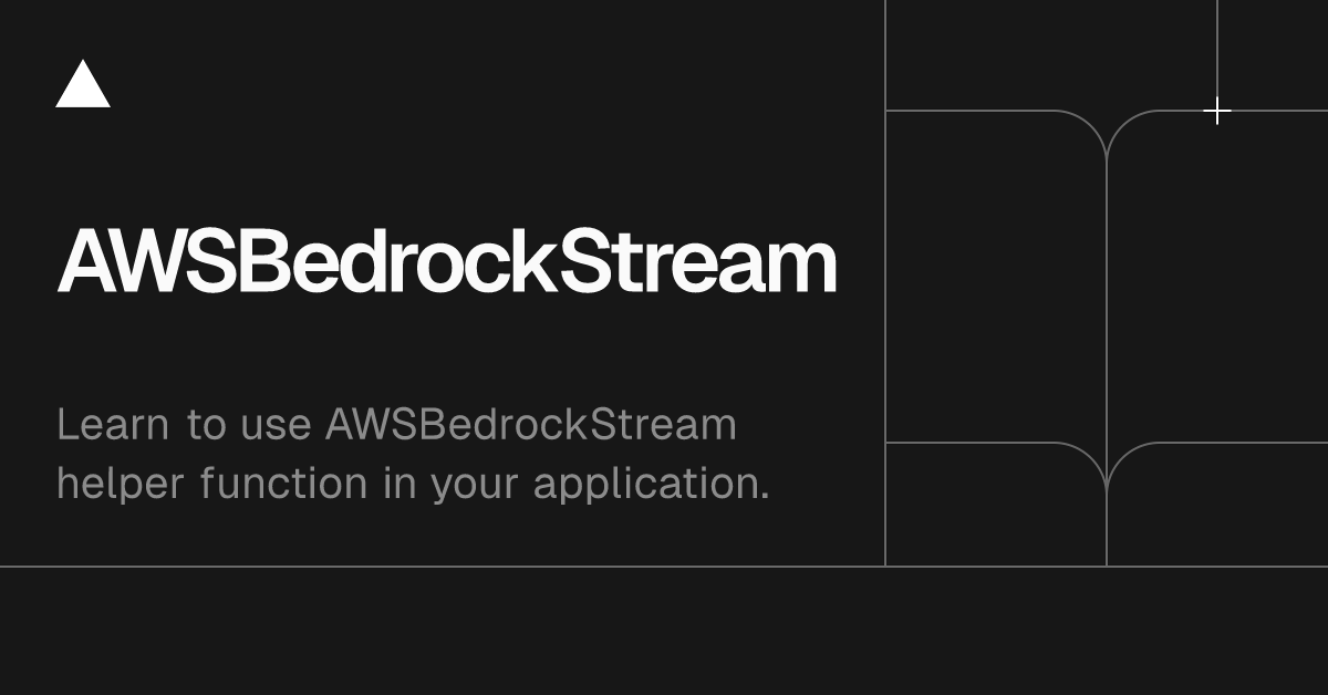 Stream Helpers: AWSBedrockStream