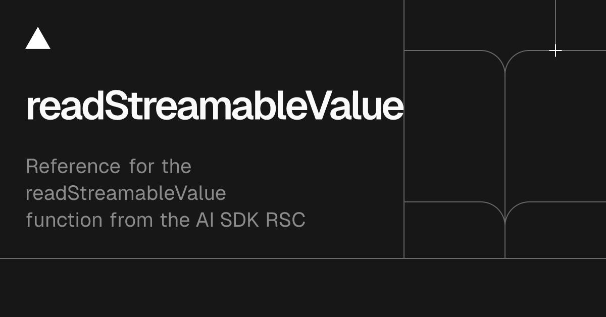 AI SDK RSC: readStreamableValue