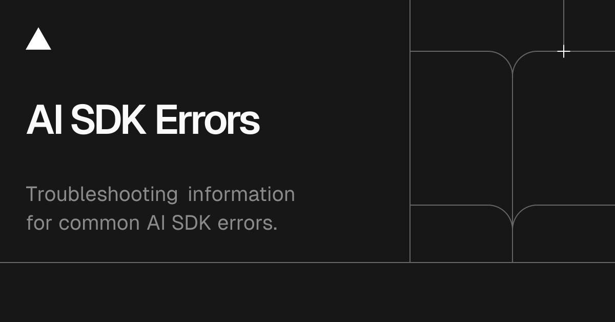 Reference: AI SDK Errors